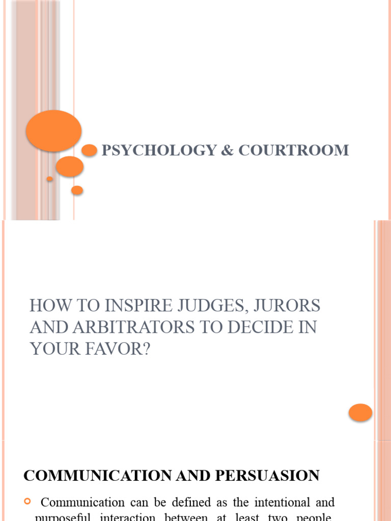 Psychology Courtroom - SPS 1 | PDF | Persuasion | Attitude (Psychology)