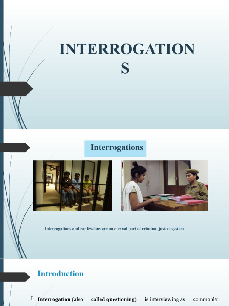 Presentation 13 | PDF | Interrogation | Psychology