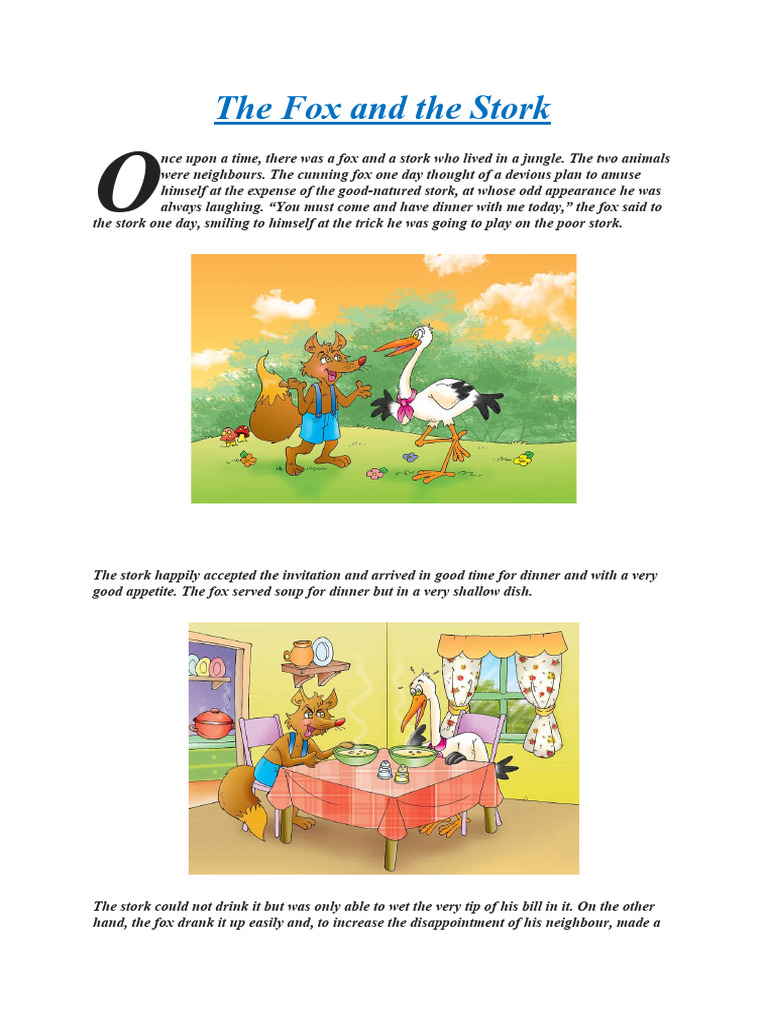 The Fox and The Stork | PDF