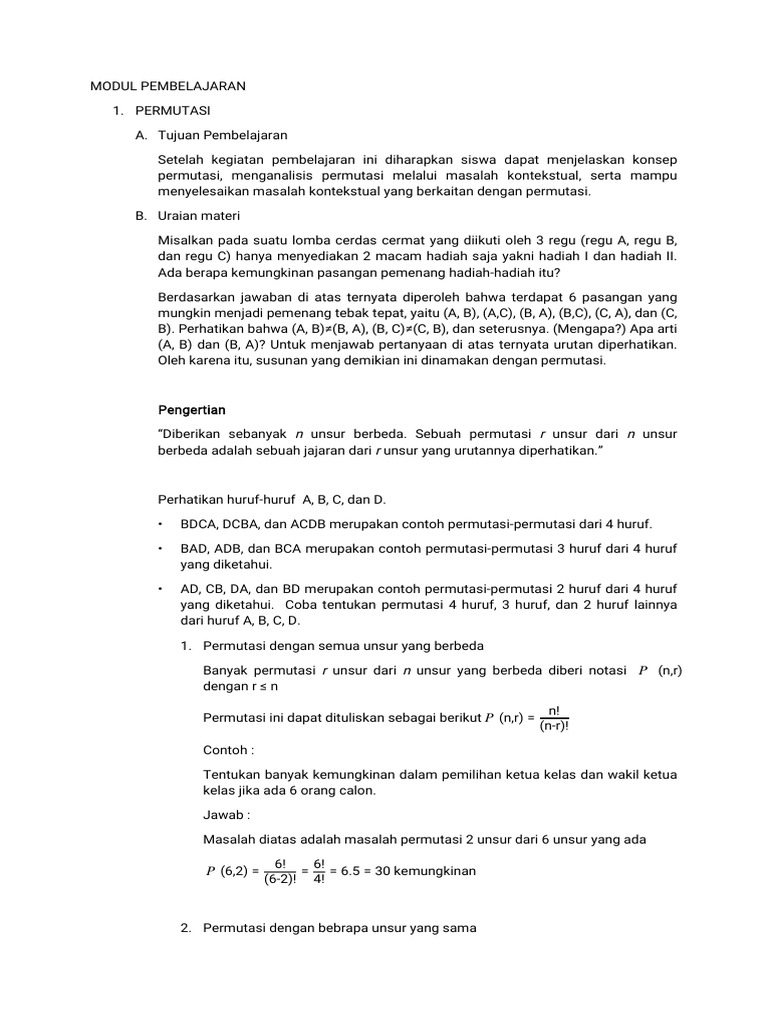 Modul Pembelajaran | PDF