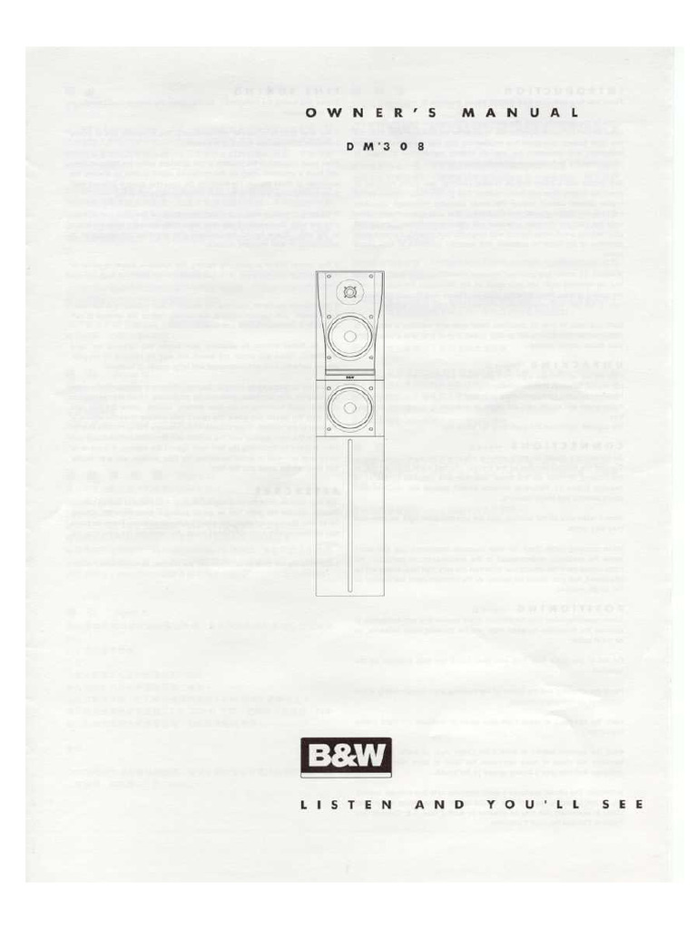 Bowers & Wilkins-DM308 Owners manual | PDF