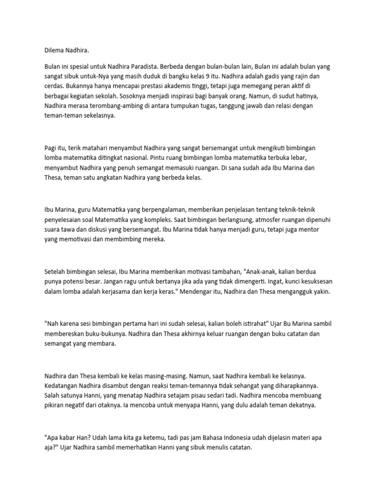 Dilema Nadhira. | PDF