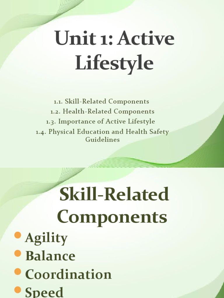 Unit 1 Active Lifestyle | PDF | Physical Fitness | Physical Exercise