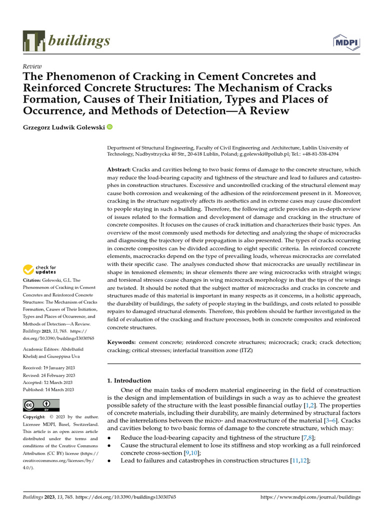 Buildings 13 00765 v2 | PDF | Fracture | Concrete