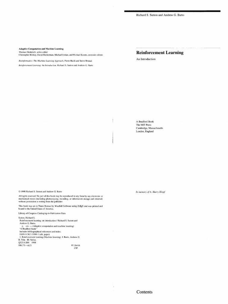 (Adaptive Computation and Machine Learning) Richard S. Sutton - Reinforcement Learning - An ...