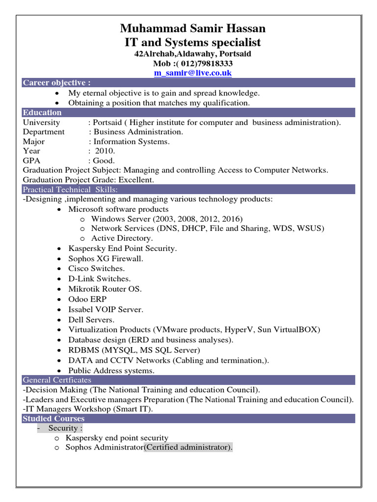 Muhammad Samir-IT 2024 | PDF | Databases | Computer Network