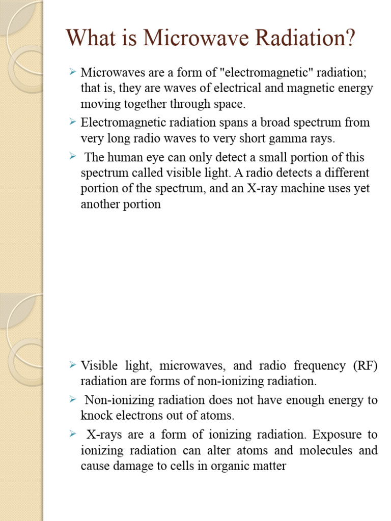 micrwave effecton human body | PDF | Electromagnetic Radiation ...