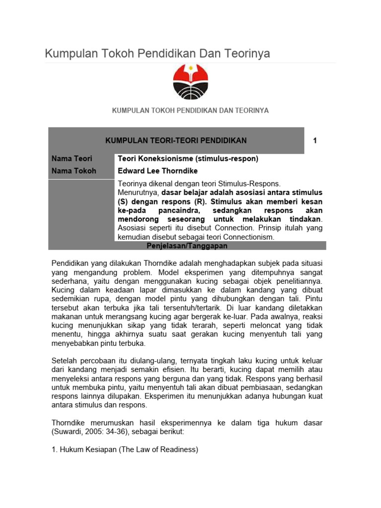 Kumpulan Tokoh Pendidikan Dan Teorinya Pdf