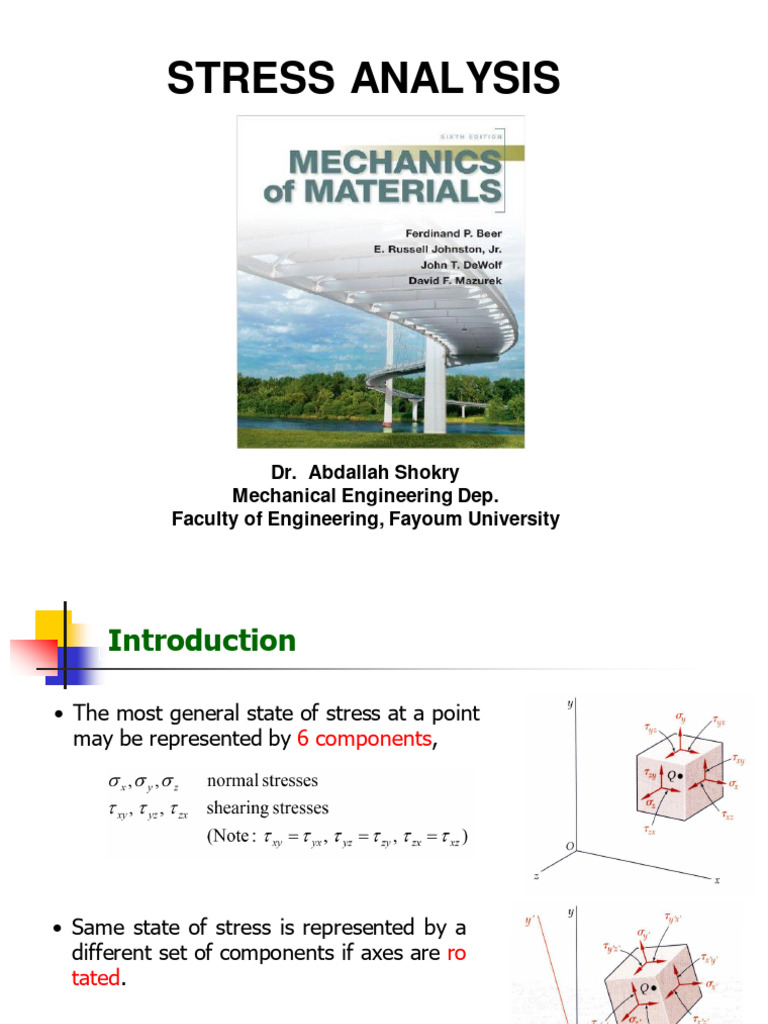 Lecture 9 Transformations of Stress & Strain | Download Free PDF | Stress (Mechanics ...