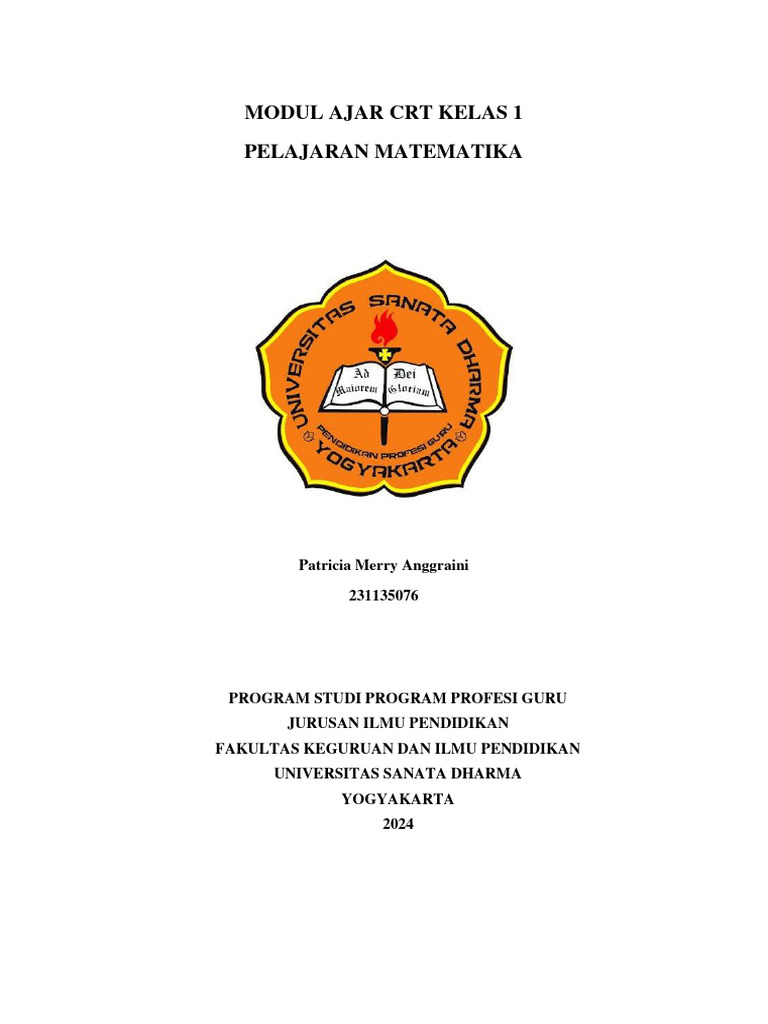 Modul Ajar CRT KLS 1 Merry | PDF