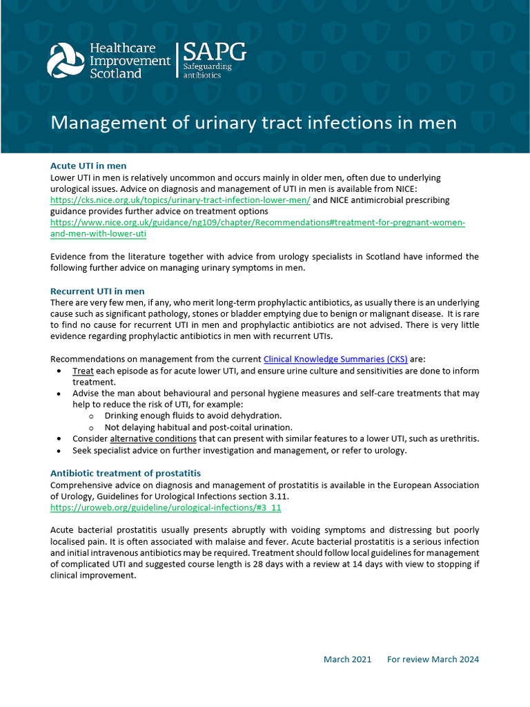 management-of-urinary-tract-infections-in-men | PDF | Urinary Tract ...