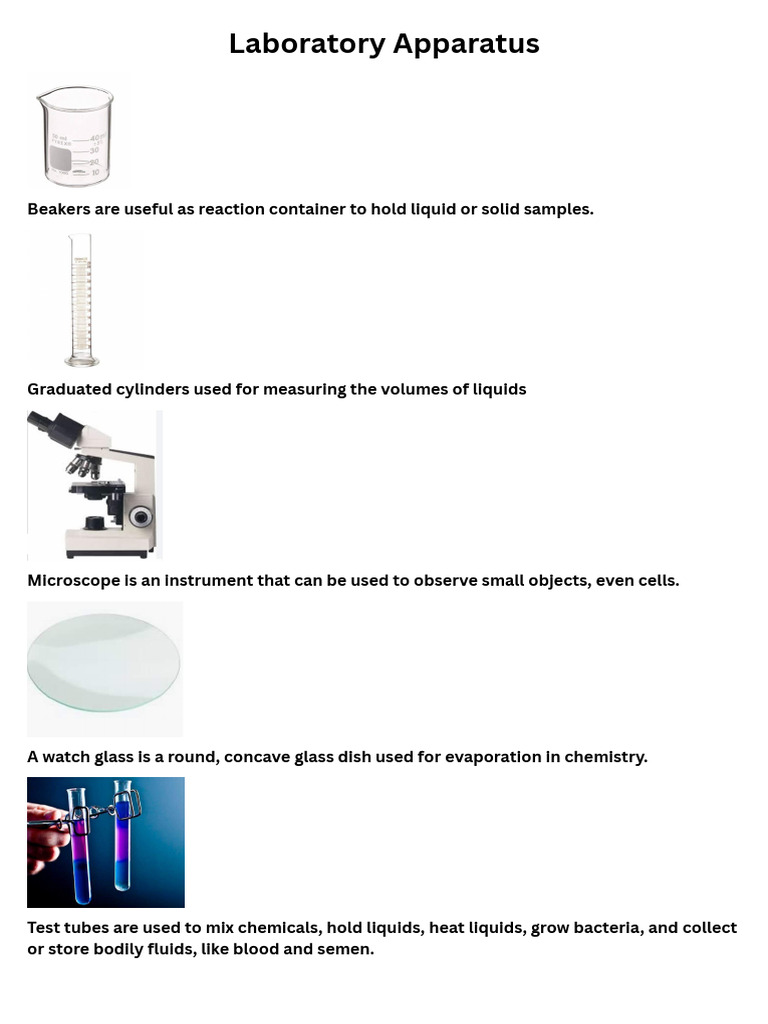 Laboratory Apparatus | PDF