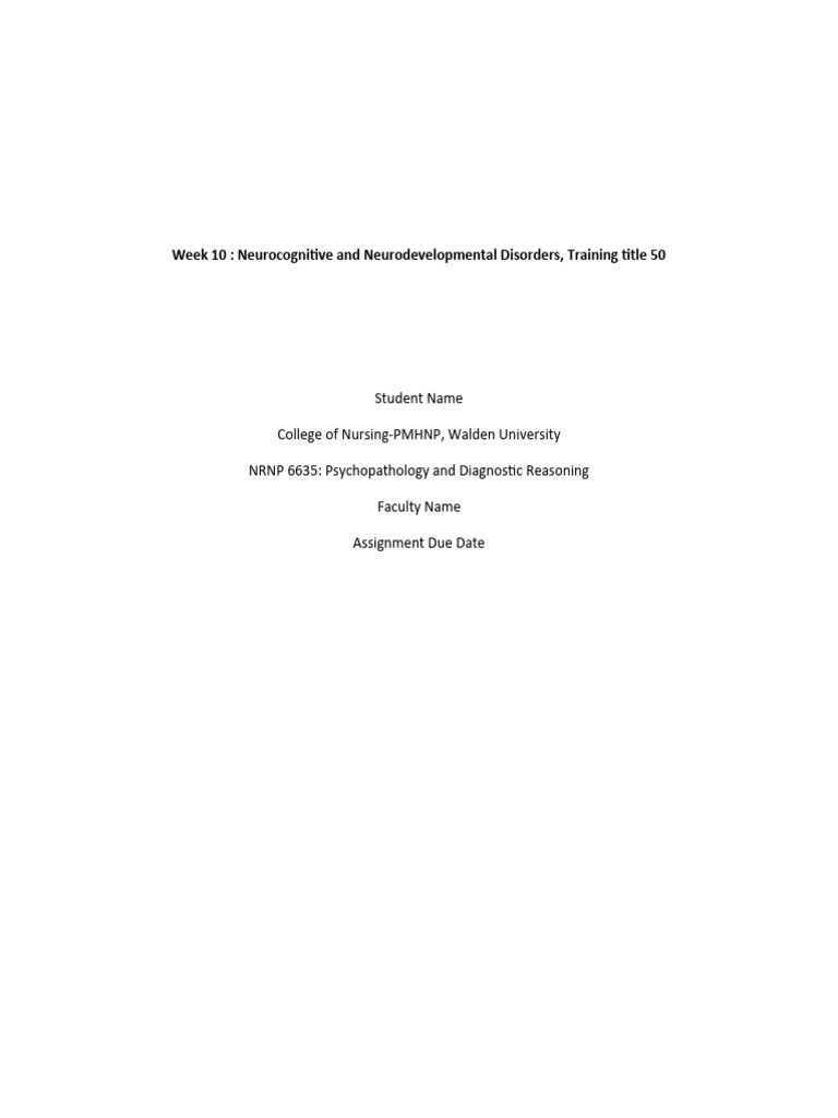 NRNP PRAC 6635 Comprehensive Psychiatric Evaluation Template | Download ...
