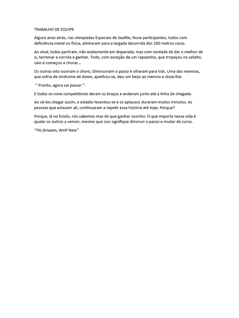 TRABALHO DE EQUIPE 1 | PDF