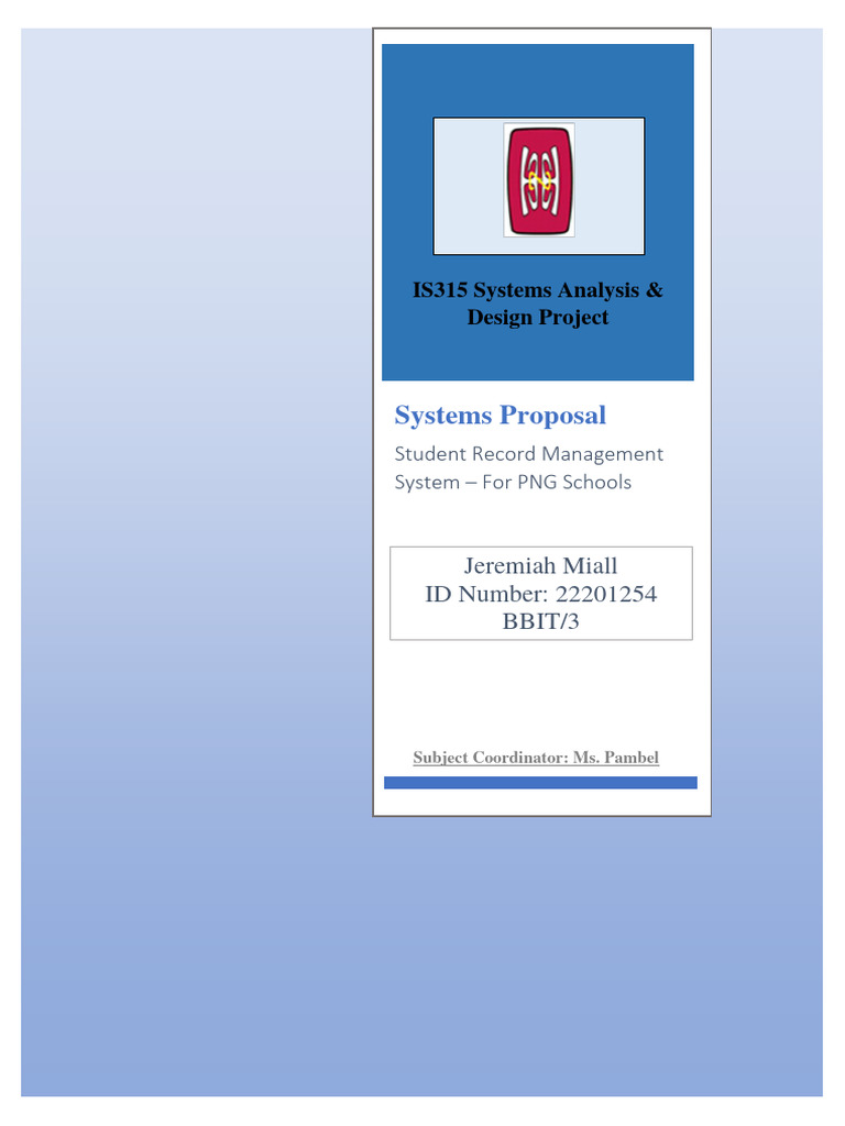 Systems Proposal - Jeremiah Miall 22201254 | PDF | Databases | Use Case