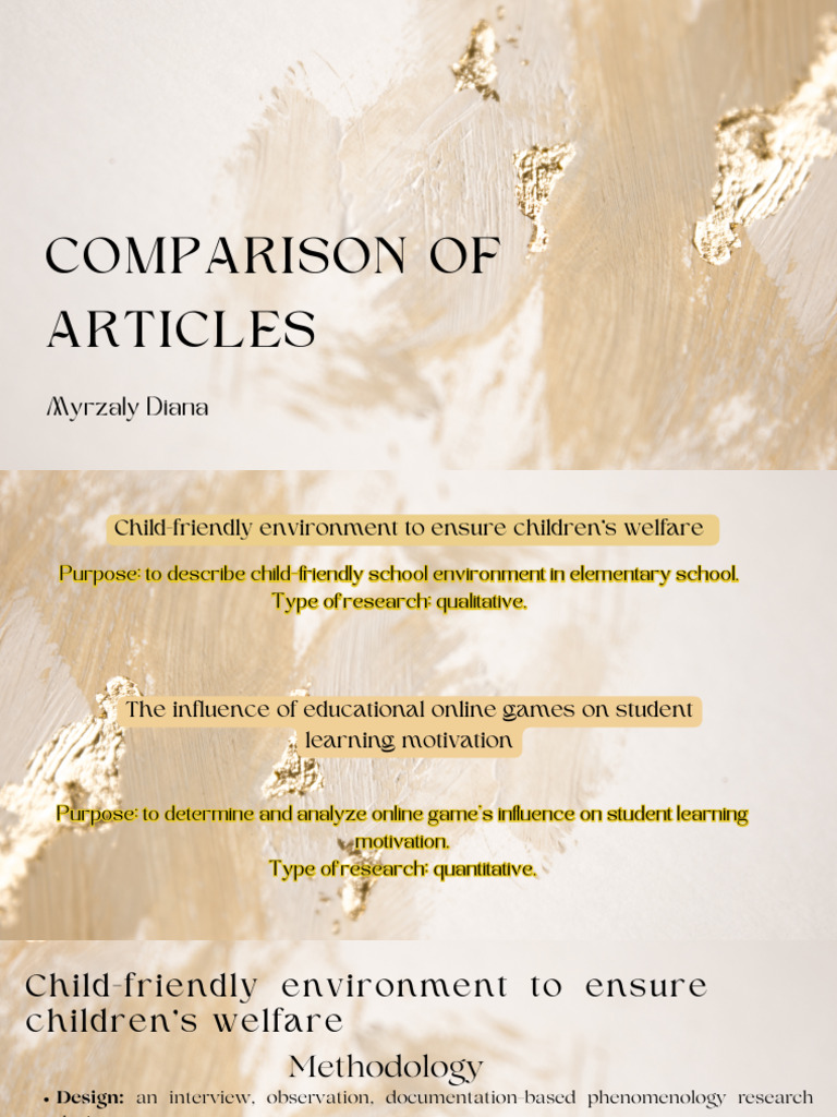 Comparison of Articles Presentation | PDF | Quantitative Research ...