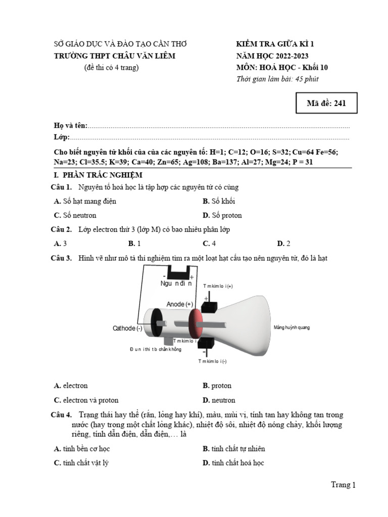 Kiem Tra Hoa Gki CVL | PDF