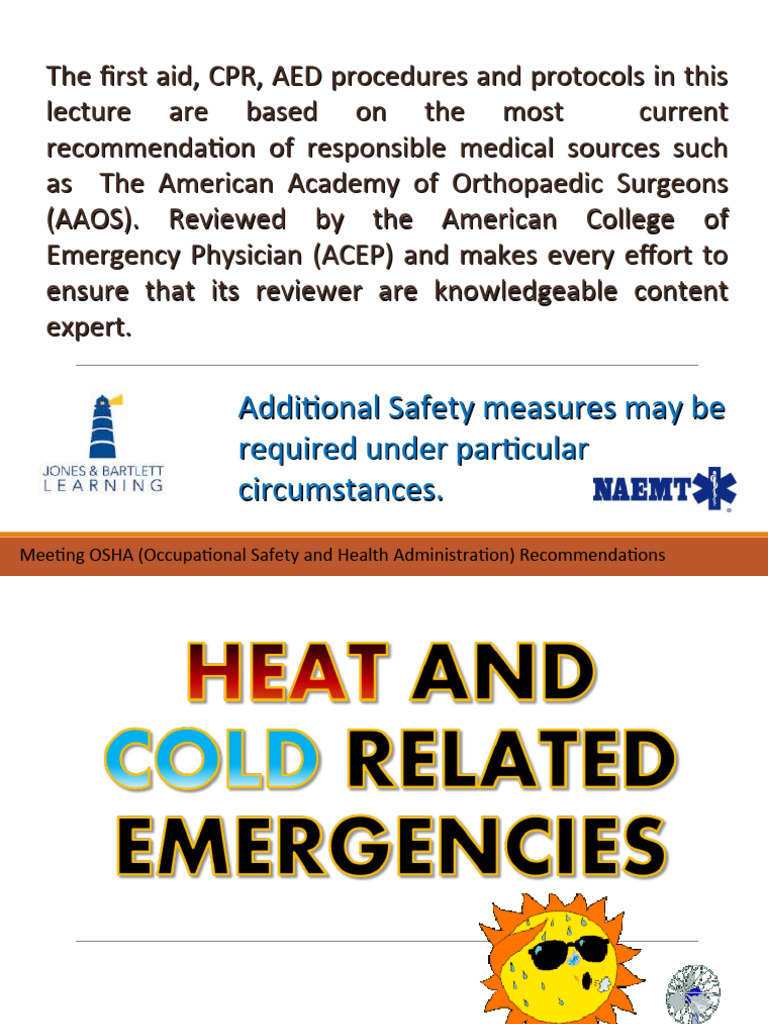 OSHA First Aid and Safety Protocols | PDF | Hypothermia | Clinical Medicine