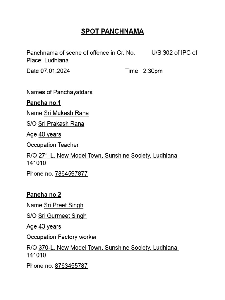 Spot Panchnama | PDF | Religion & Spirituality