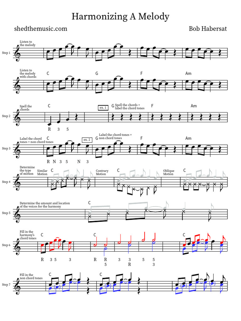 Harmonizing A Melody | Download Free PDF | Harmony | Chord (Music)