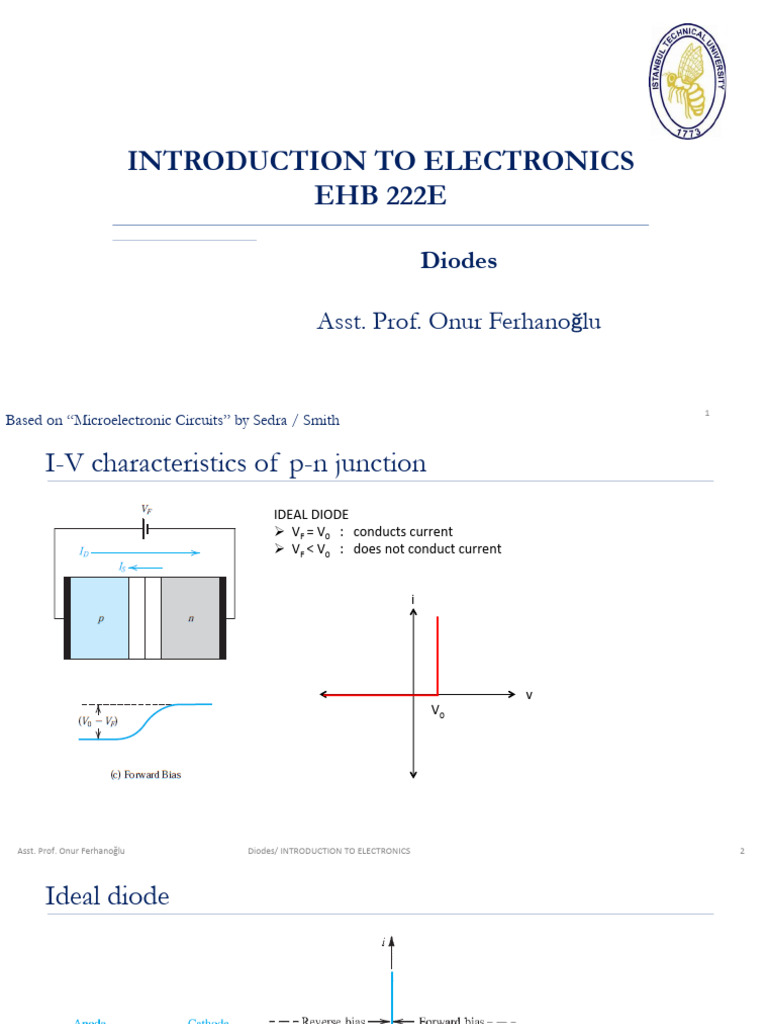 EHB222E Lecture 3 - Diodes | PDF | Rectifier | Diode