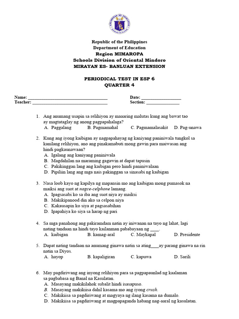 Esp 6 | PDF
