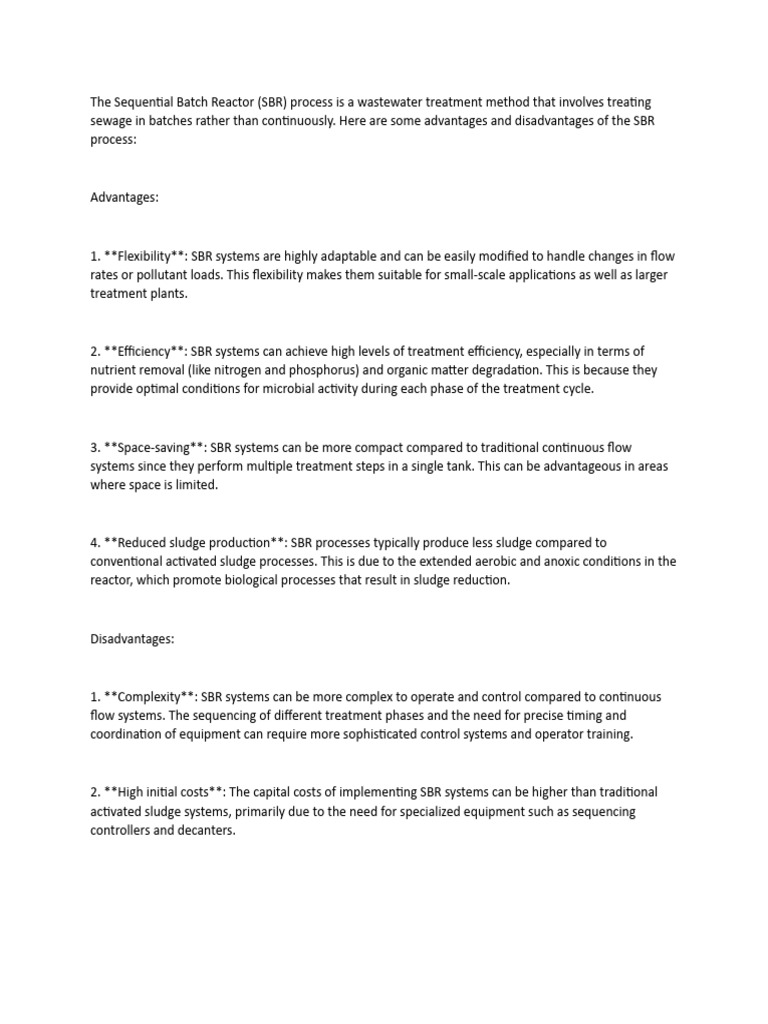 The Sequential Batch Reactor - Copy | PDF | Sewage Treatment ...