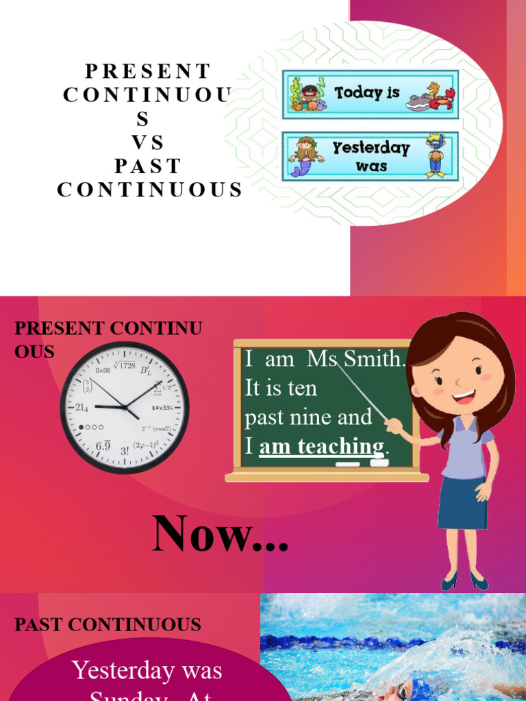 Present vs Past Continuous Tense Guide | PDF | Linguistics | Grammar