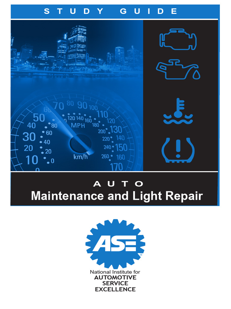 ASE MaintenanceLtRepair Study Guide 2024 | PDF | Axle | Steering
