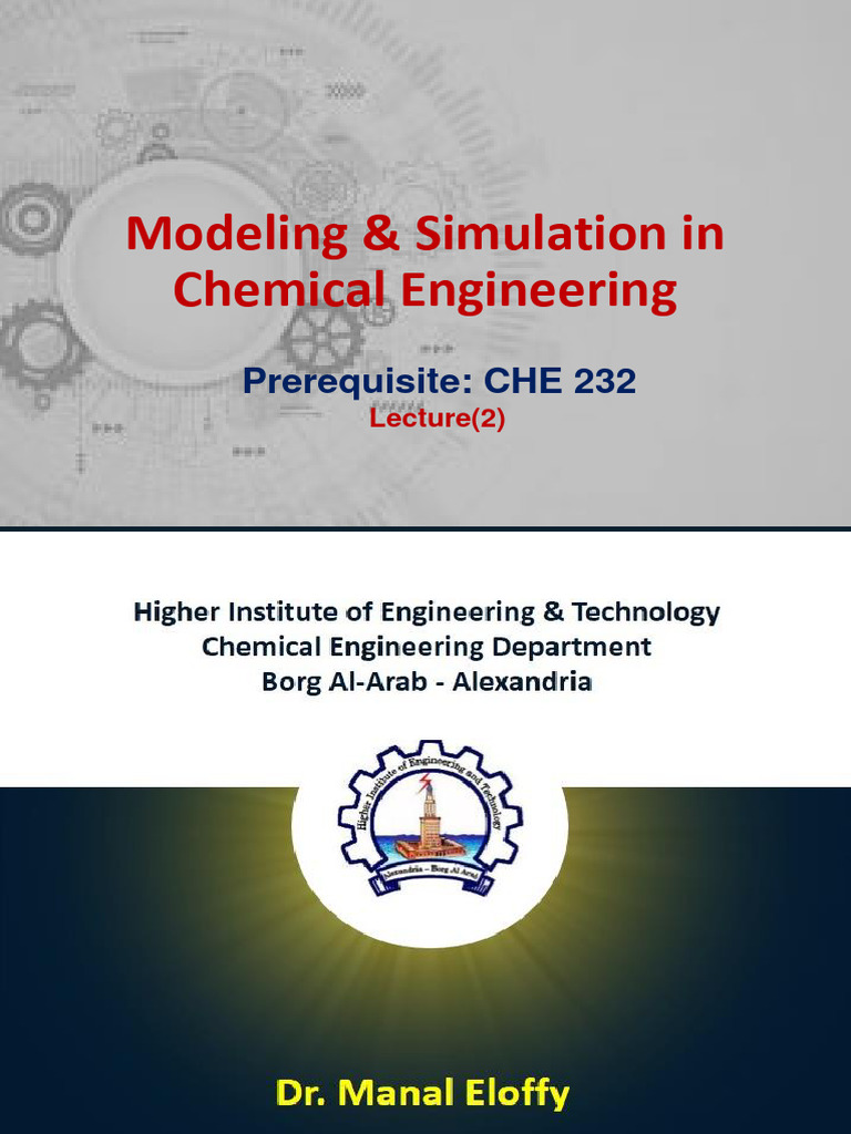 Chemical Engineering Modeling Basics | PDF | Reaction Rate | Chemistry