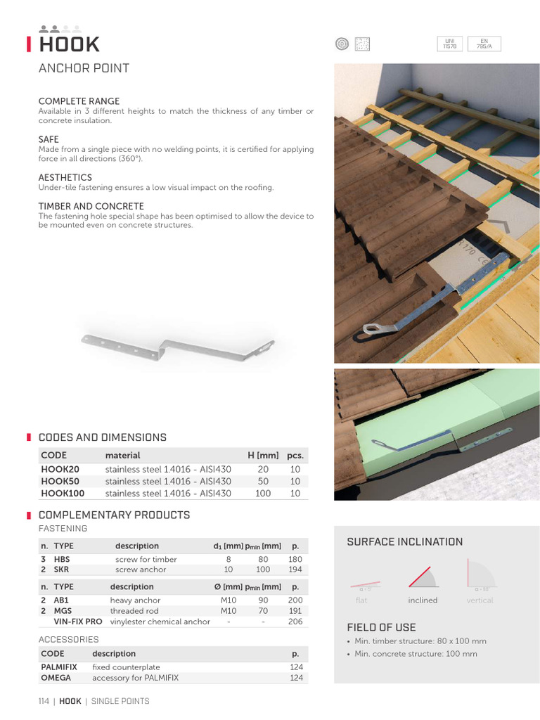 HOOK en Technical Data Sheet | PDF | Industrial Processes | Building ...