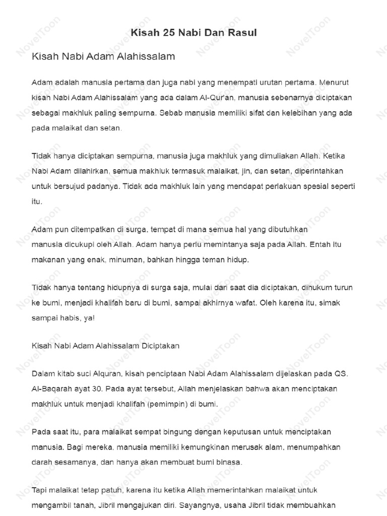 Kisah 25 Nabi Dan Rasul Pdf
