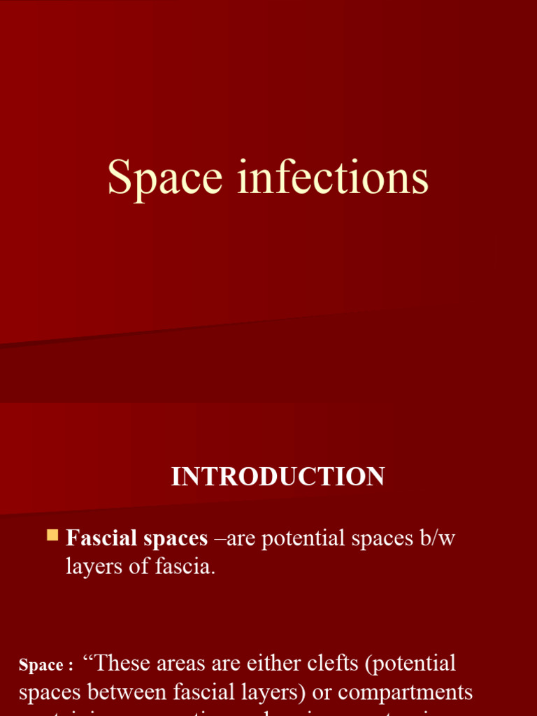 Space Infections Class | PDF | Medical Specialties