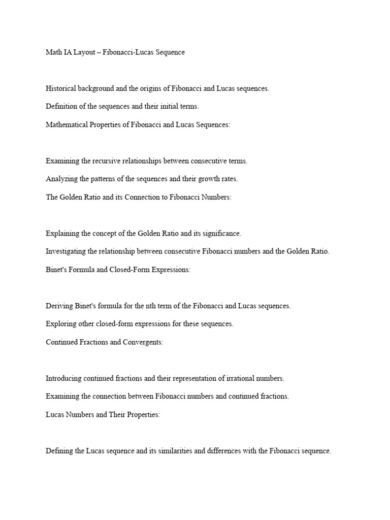 Math IA Layout | PDF