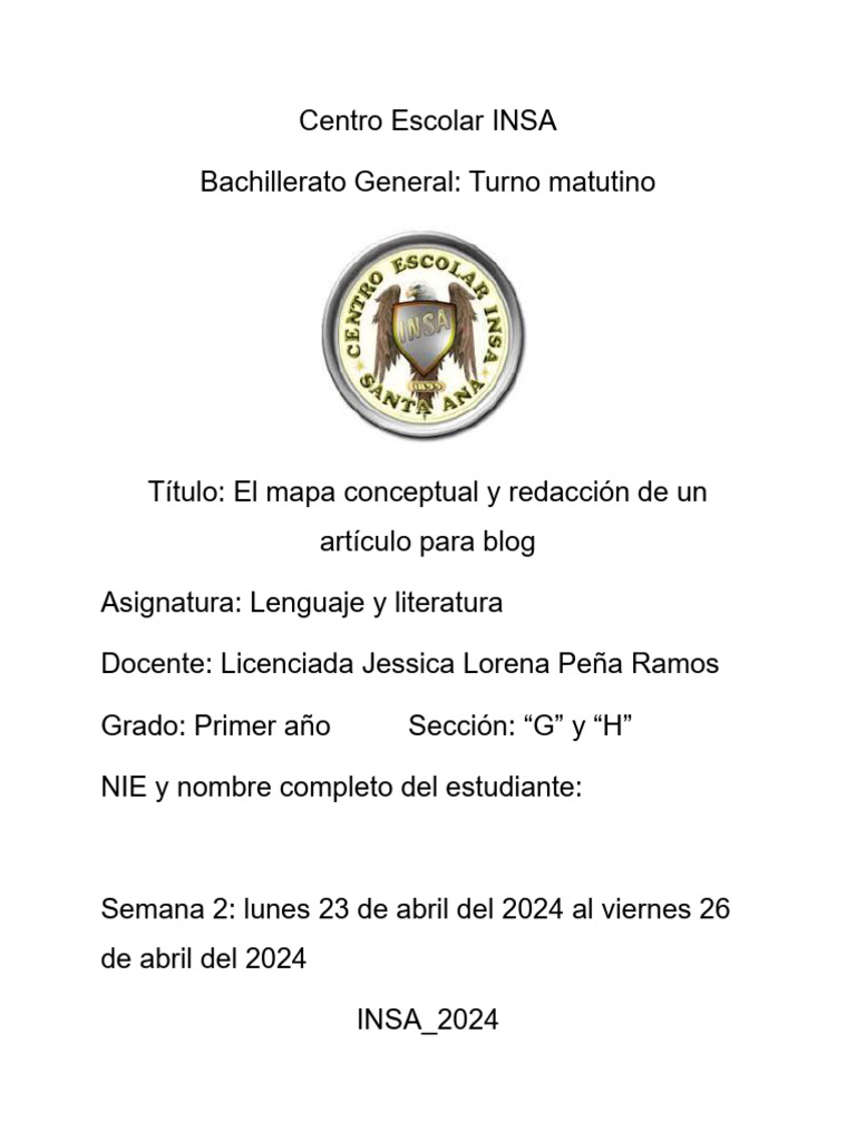 Semana 4 - Mapa Conceptual y Art-Culo para Un Blog | PDF | Blog