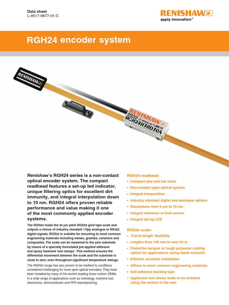 Renishaw RGH24 Data Sheet | Download Free PDF | Electrical Connector ...