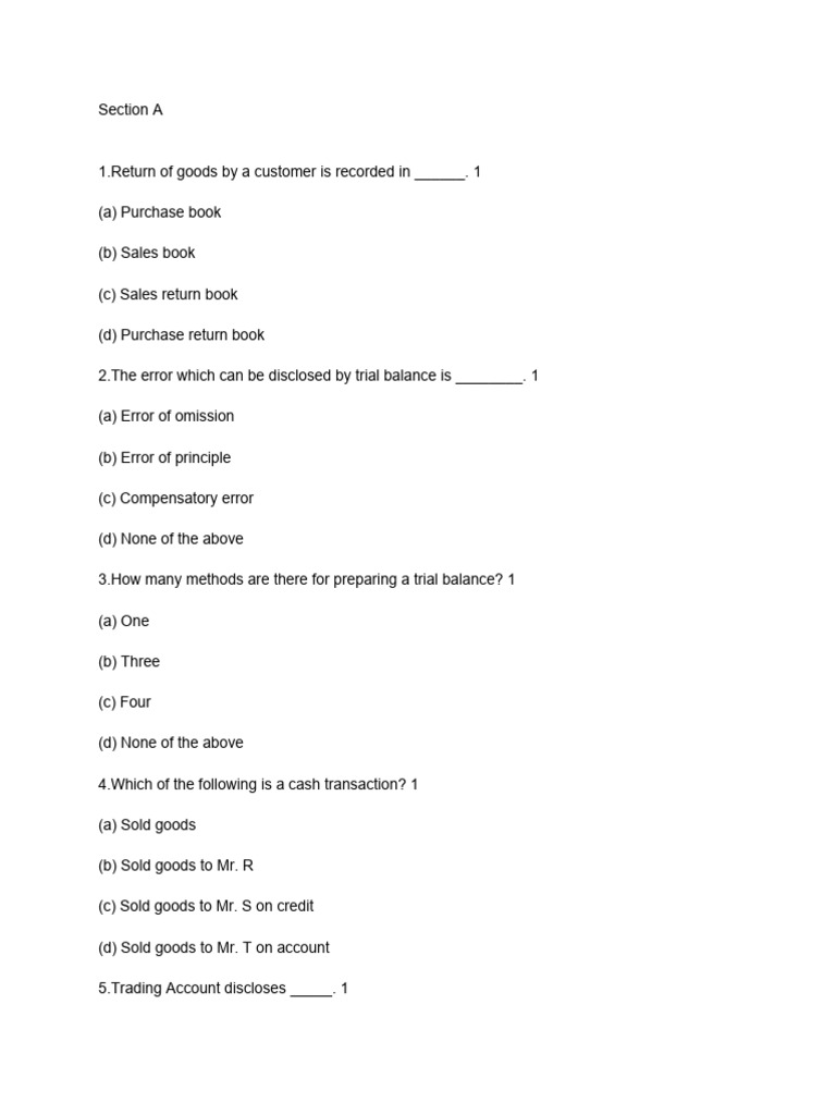 Accountancy Re-Exam Question Paper Class 11th | PDF | Debits And ...