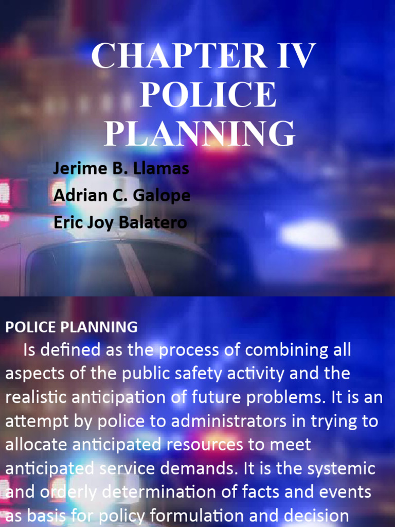IV Police Training | PDF | Strategic Management | Strategic Planning