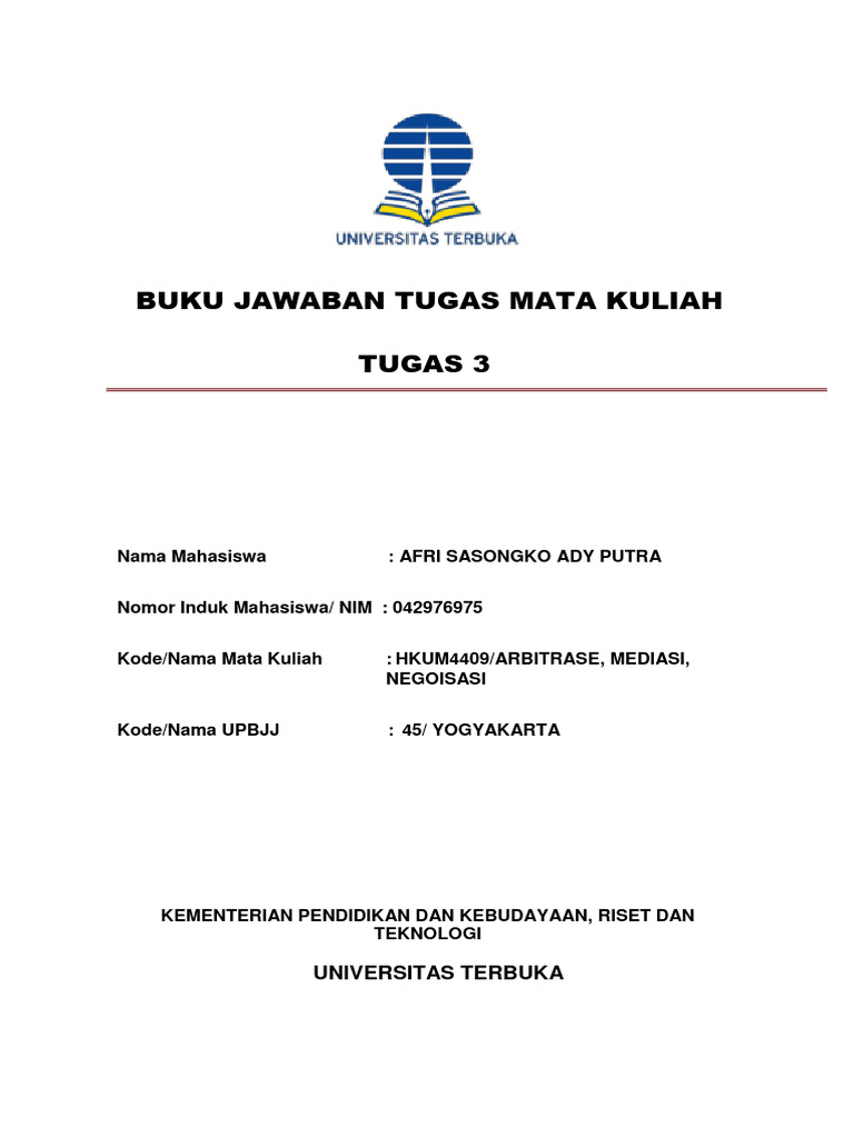 Tugas 3 Hukum Arbitrase | PDF