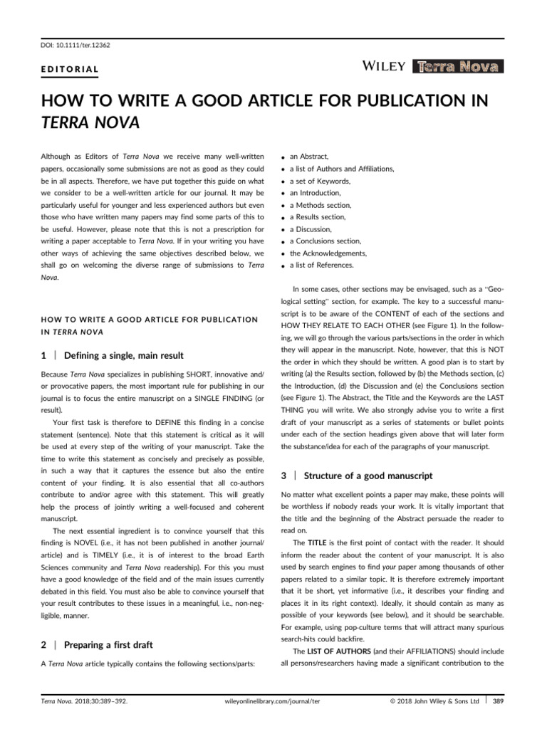 Braun Et Al-2018-Terra Nova | PDF | Abstract (Summary) | Measurement