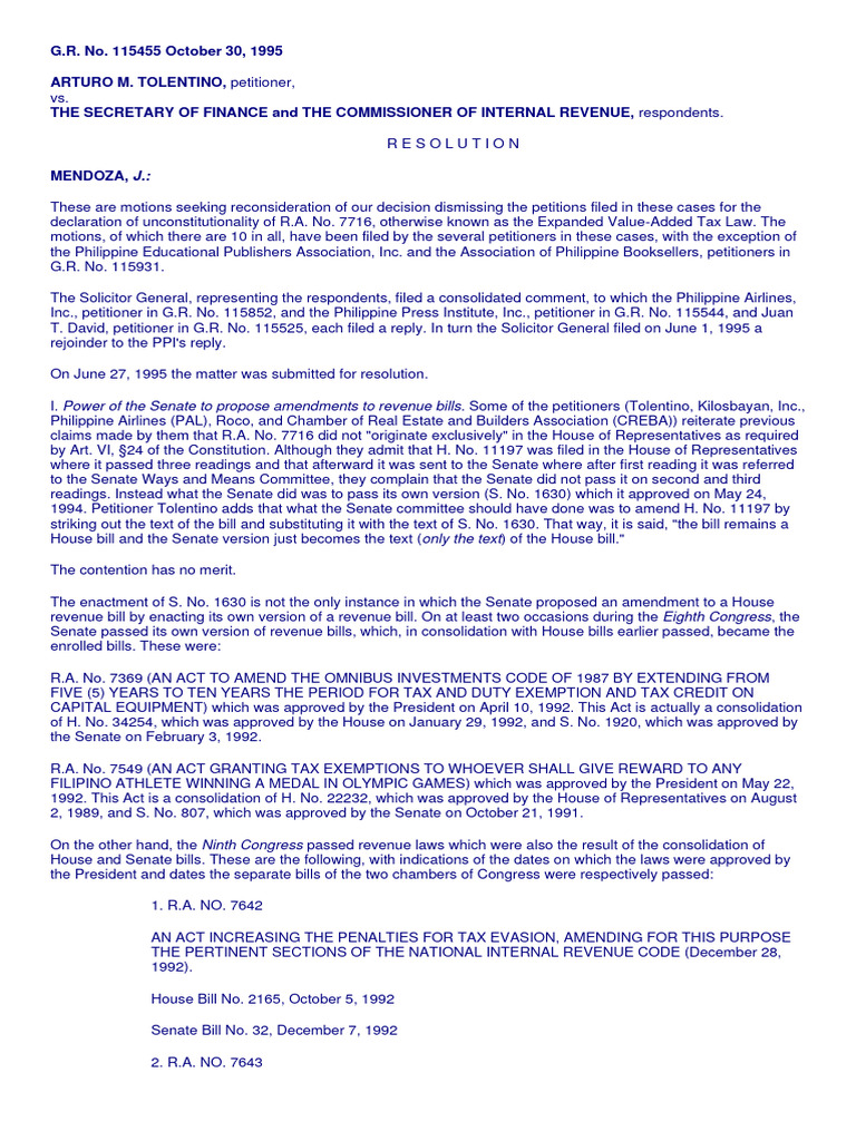 Cases 3 | PDF | Bill (Law) | Taxes