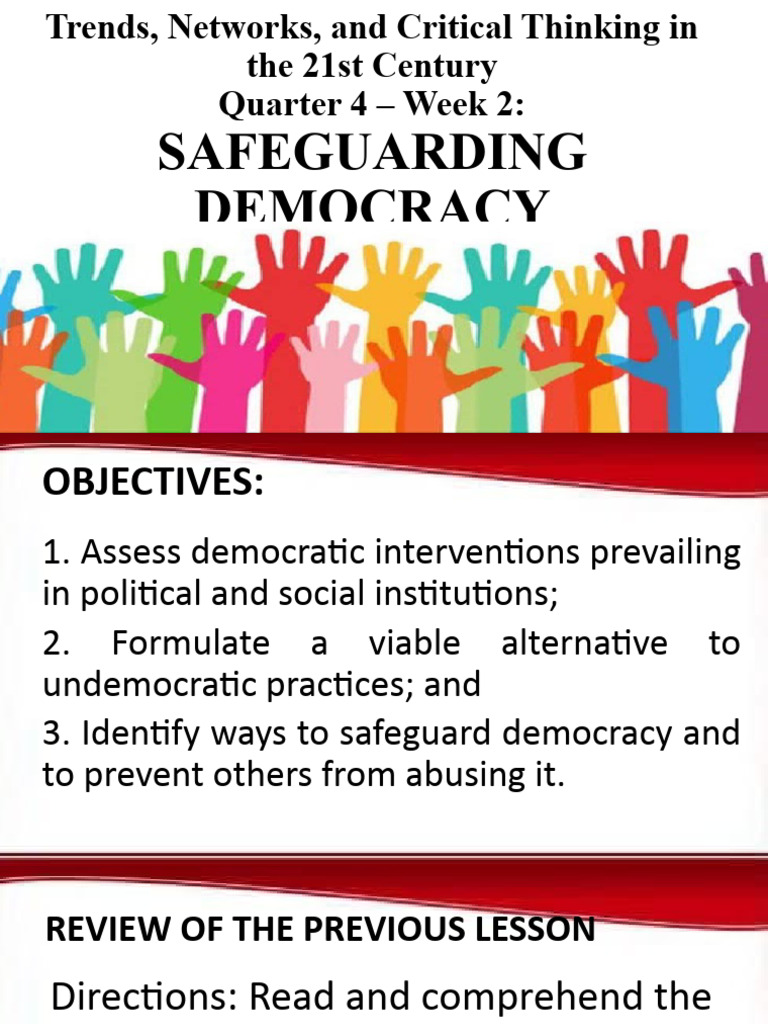 q4m2 Safeguarding Democracy 1 | PDF | Democracy | Political Ideologies