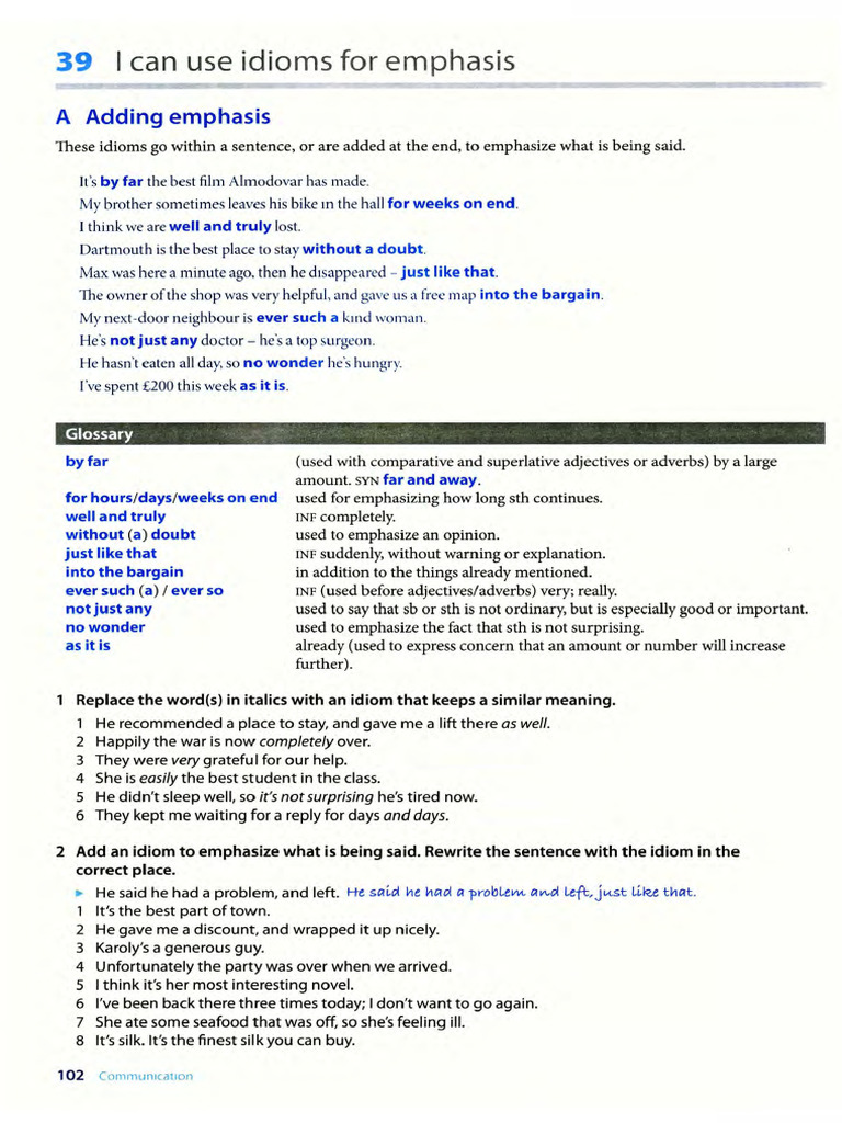 I Can Use Idioms For Emphasis | PDF | Adverb