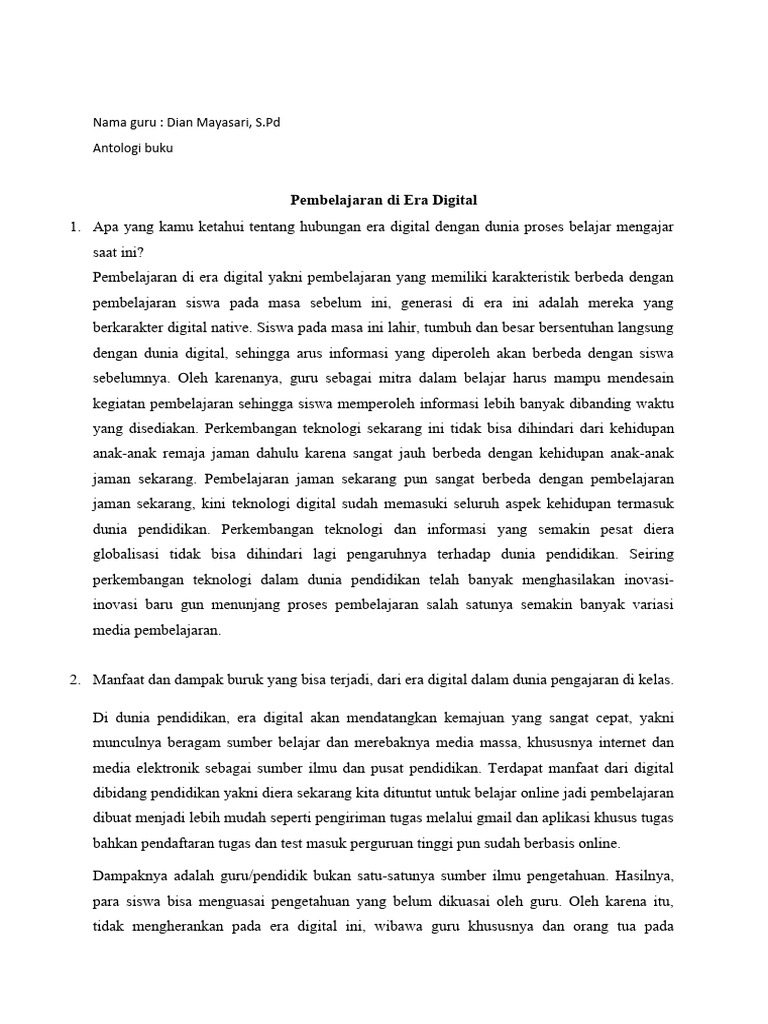 Antologi Buku | PDF