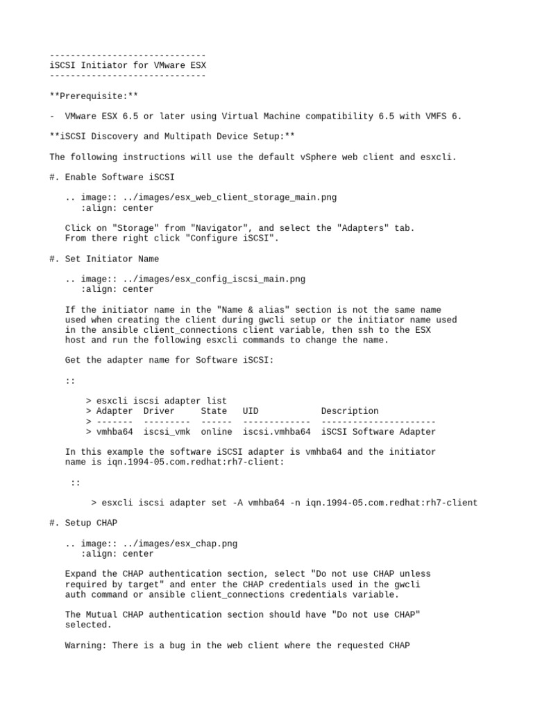 Iscsi Initiator Esx - RST | PDF | Network Architecture | Software