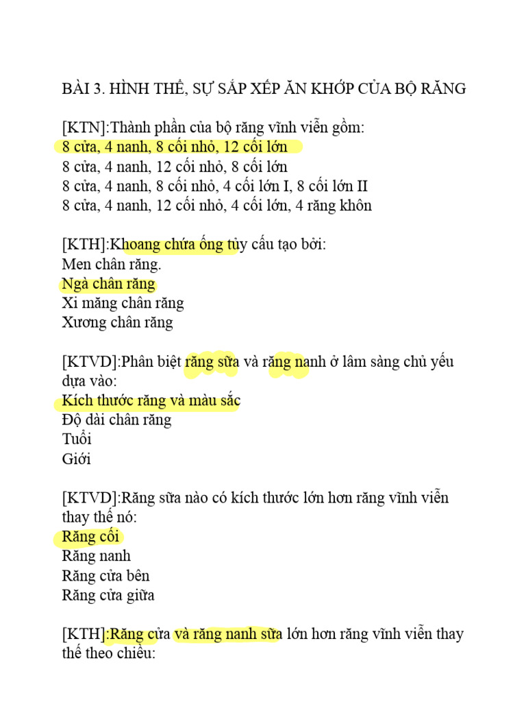 Bài 3 Hinh The An Khop Bo Rang | PDF