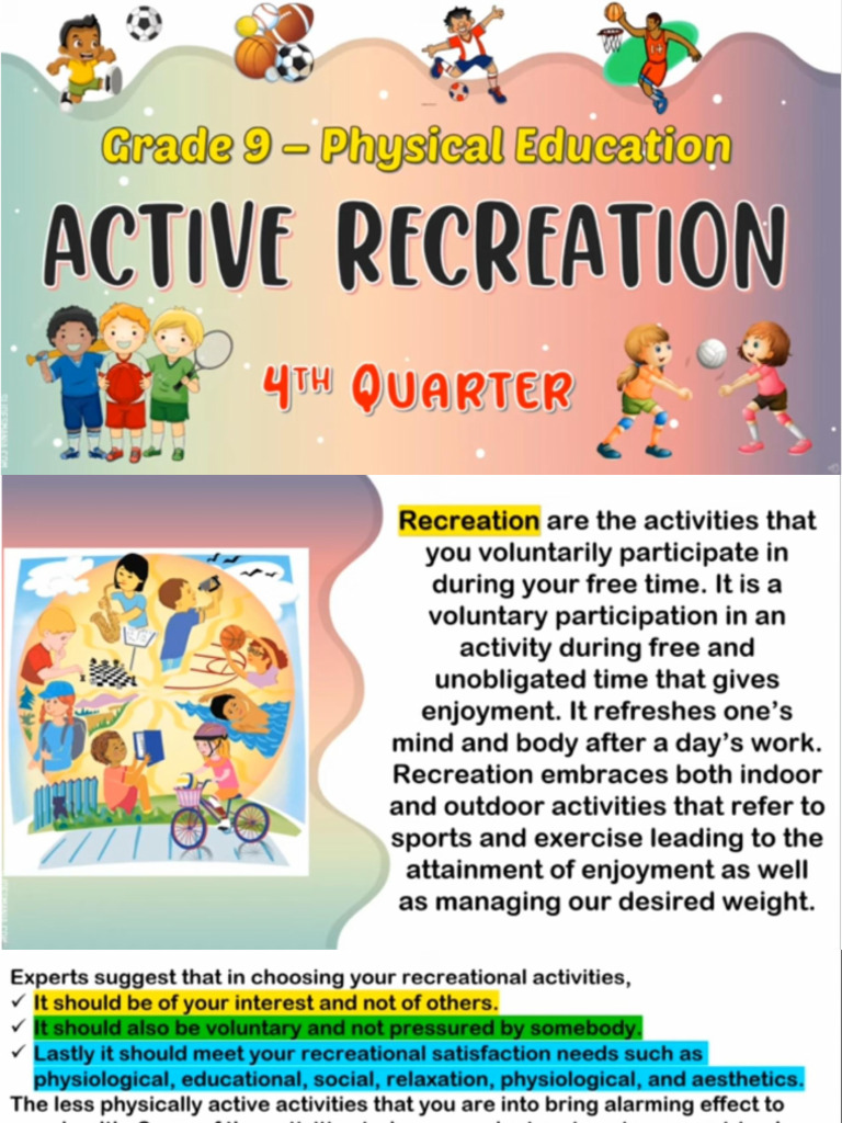 Active Recreation | PDF
