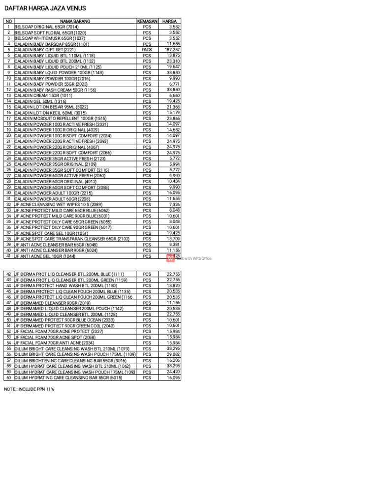 Price List Galenium - 221117 - 130059 - 221117 - 130140 | PDF ...