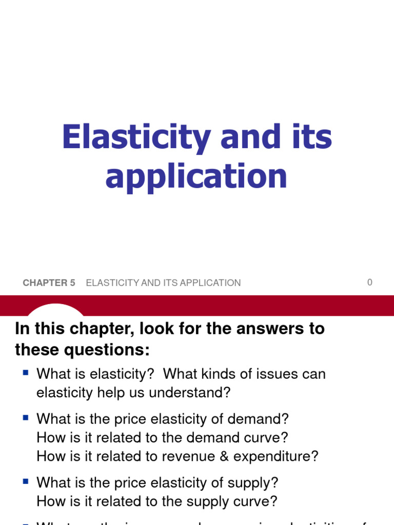 Elasticity and Its Application | PDF | Price Elasticity Of Demand | Elasticity (Economics)