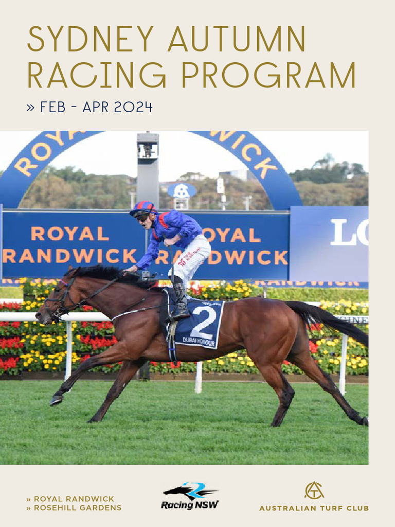 2024 Sydney Autumn Program | PDF | Jockey | Equestrian Sports
